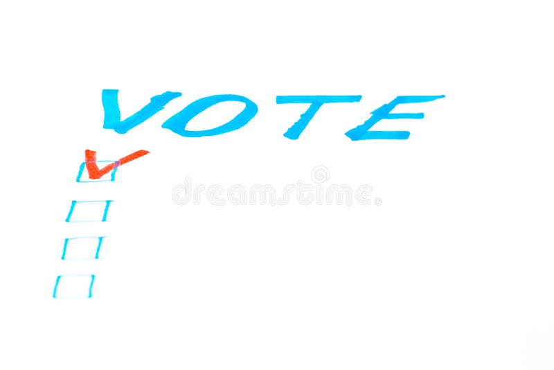 Vote Word on a White Background. Voting Concept Stock Photo - Image of ...