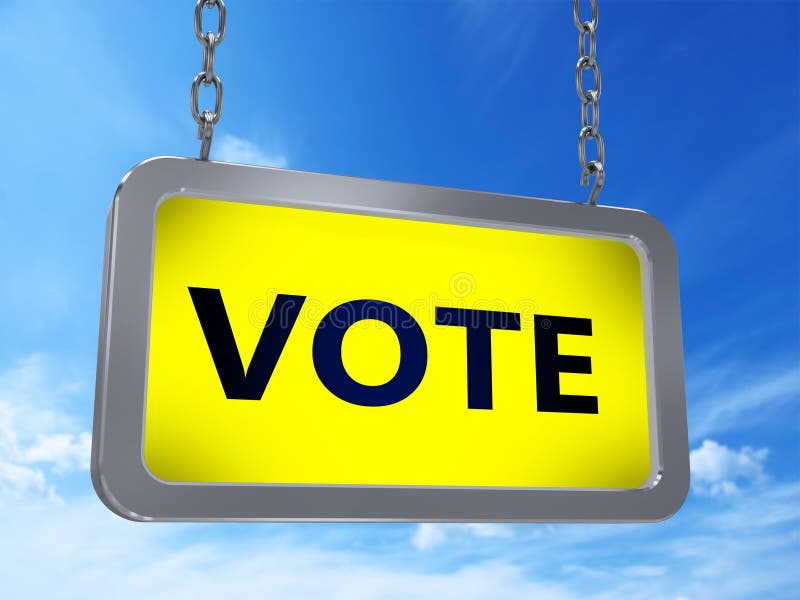 Vote on billboard stock illustration. Illustration of government ...