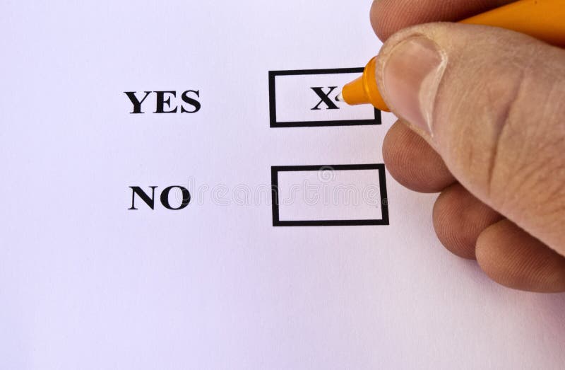 Vote Yes stock photo. Image of solution, white, positive - 18165198