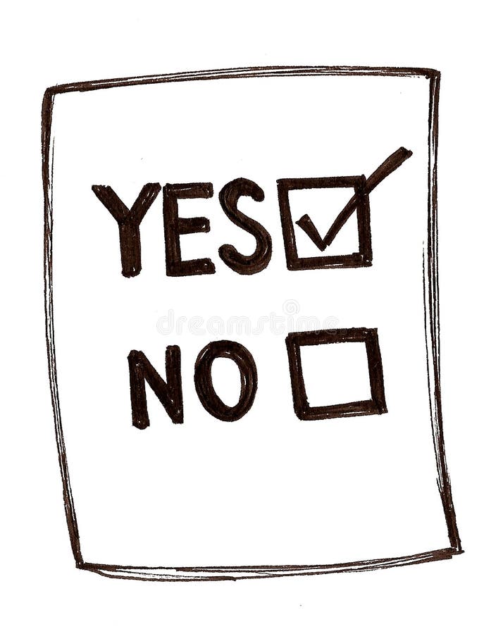 Vote Yes! stock illustration. Illustration of politics - 8919831