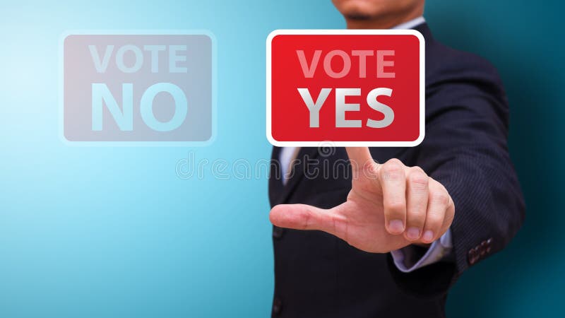 Vote yes stock photo. Image of direction, decide, business - 94154422