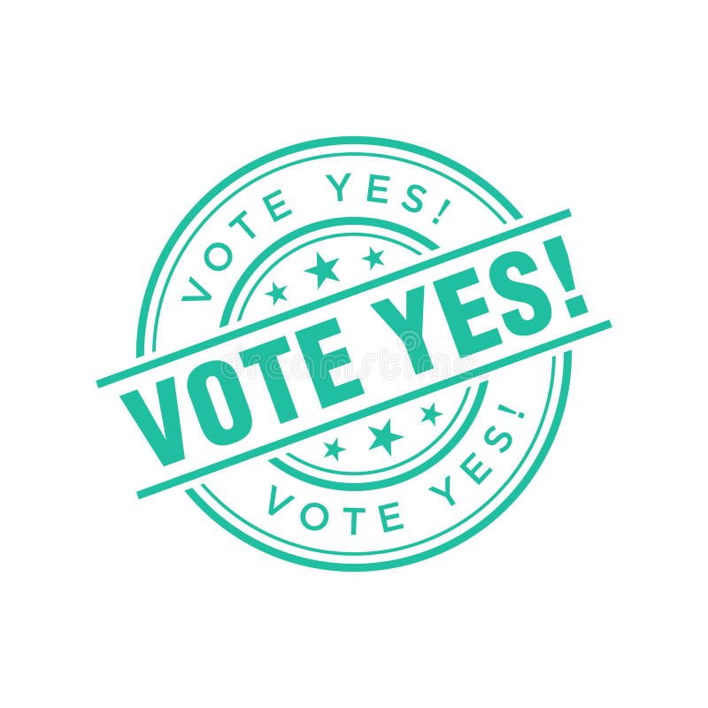 Vote Yes Letter Rubber Stamp Template Design Stock Illustration ...