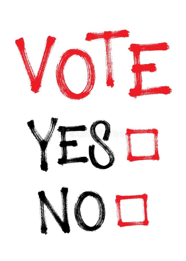 Vote Yes or No. Make Your Choice. Vector Illustration for Election ...