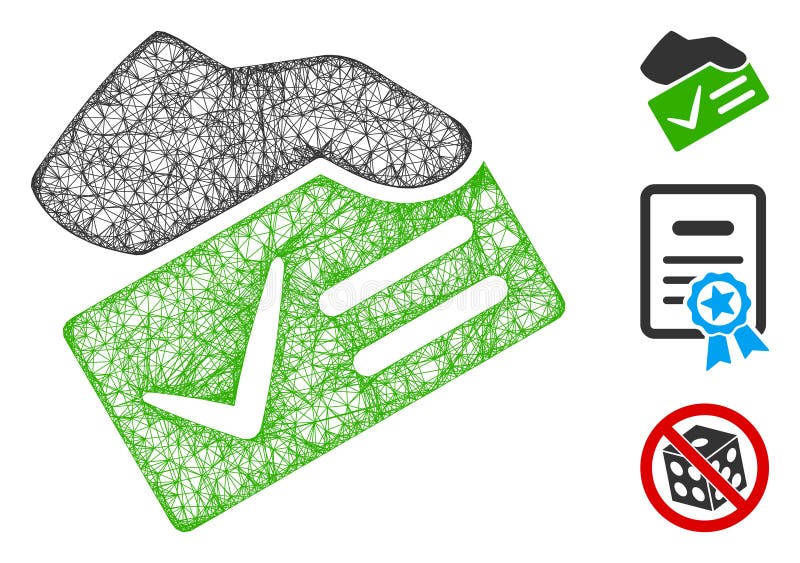 Vote Yes Polygonal Web Vector Mesh Illustration Stock Illustration ...