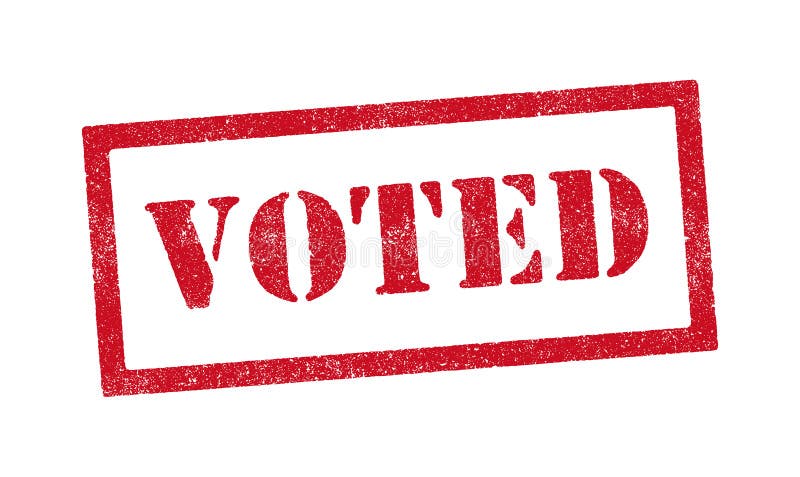 Voted stamp stock vector. Illustration of elected, patriot - 16750340