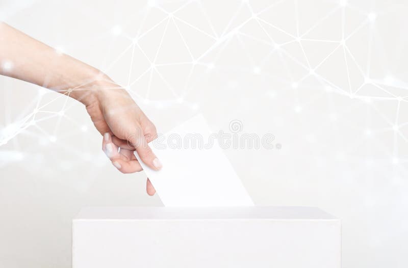 Voter Holding Ballot for Remote Voting Stock Photo - Image of advice ...