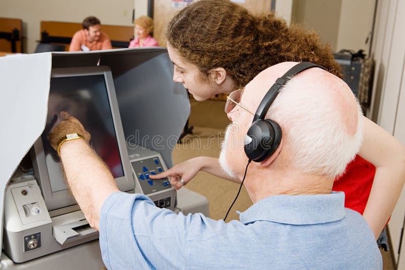 Voter & Poll Worker stock image. Image of female, elderly - 4495619