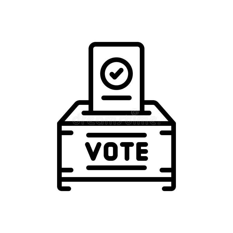 Black Line Icon for Votes, Voting and Public Stock Vector ...