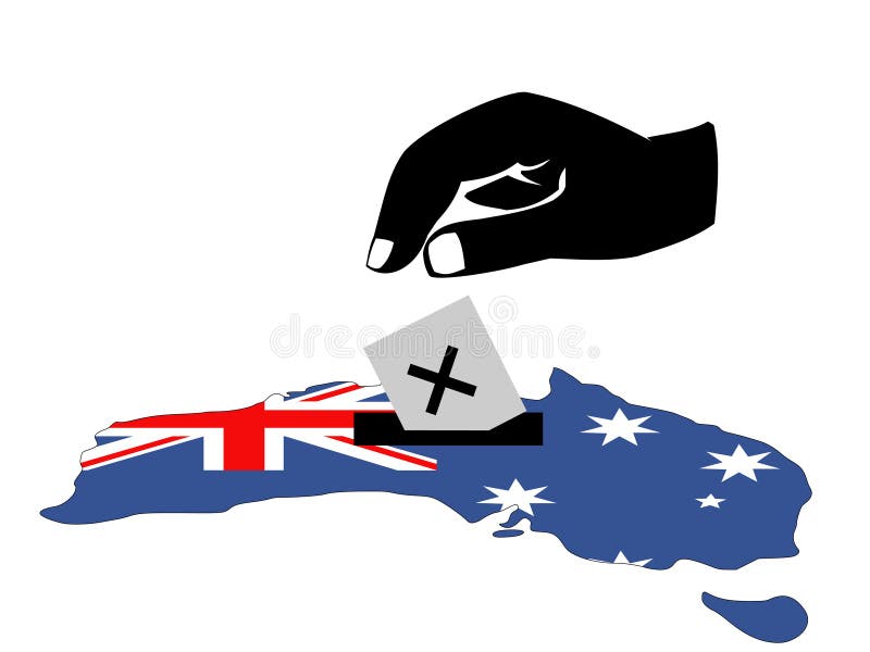 Voting in Australian Election Stock Illustration - Illustration of ...