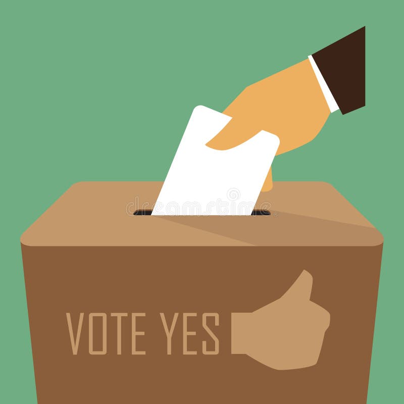Yes vote stock illustration. Illustration of dimensional - 9474150