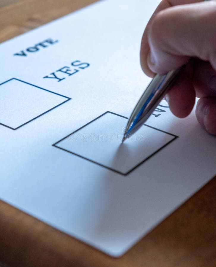 Voting ballot with choices stock image. Image of close - 168802315