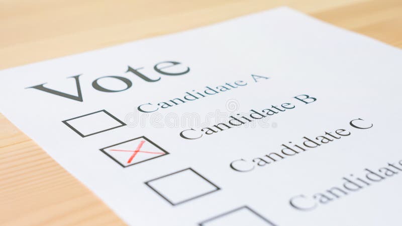 Voting ballot paper stock photo. Image of democracy - 177860222