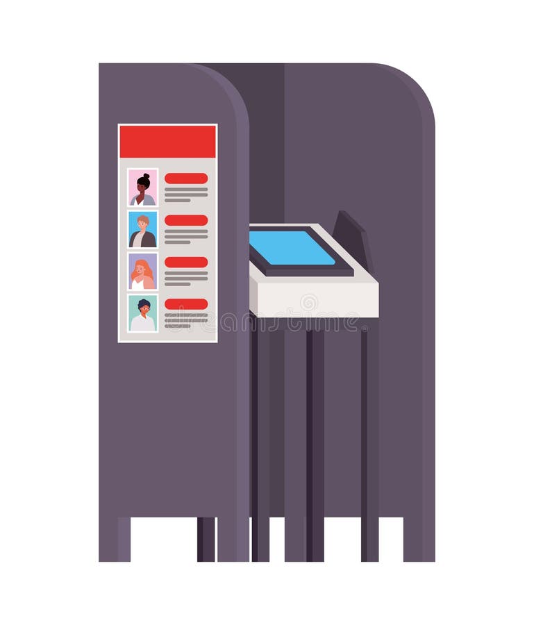 Electronic Voting Machine Booths Stock Illustrations – 7 Electronic ...