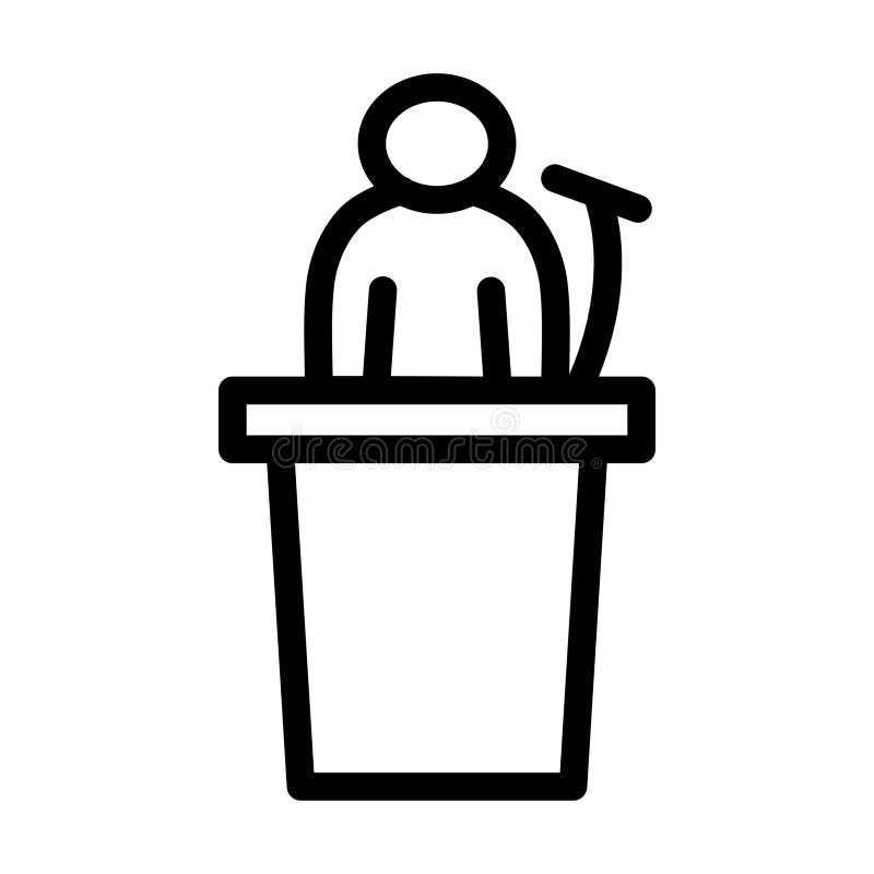 Voting Booth Vector Thick Line Icon for Personal and Commercial Use ...