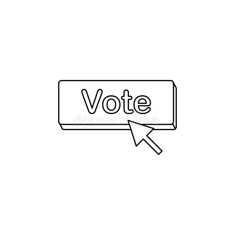 Voting Button Field Outline Icon. Element of Elections Icon for Mobile ...
