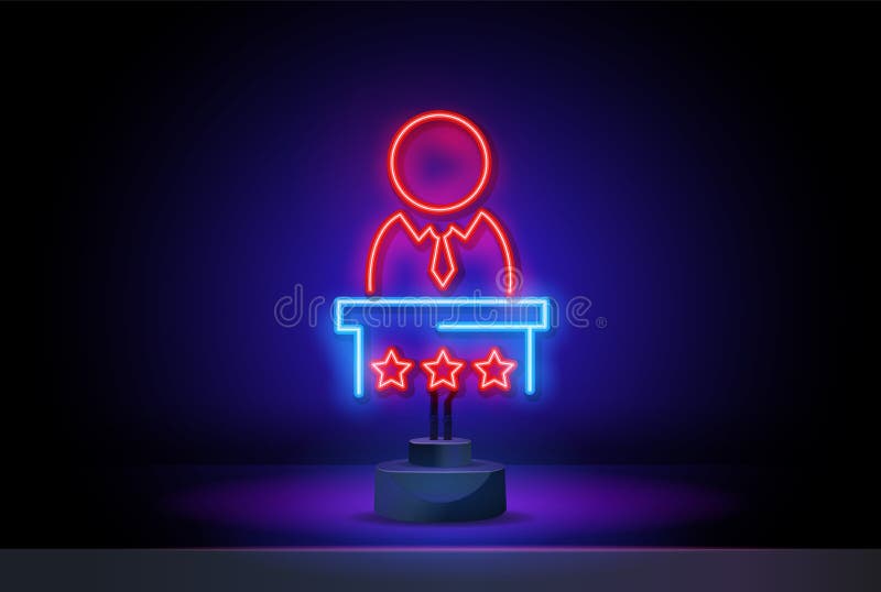 Voting Button Neon Icon. Elements of Election Set. Simple Icon for ... Voting Button Neon Icon. Elements of Election Set. Simple Icon for ...
