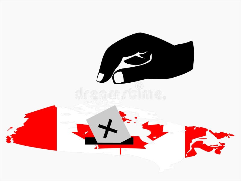 Voting in Canadian Election Stock Vector - Illustration of government ...