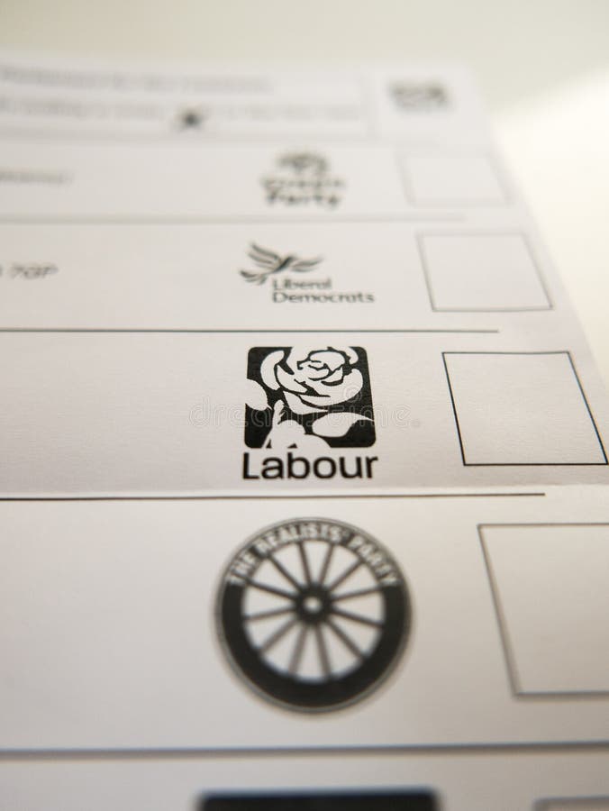 Voting Card with Labour Logo Editorial Image - Image of paper, snap ...