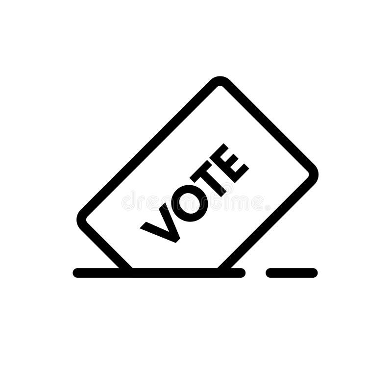 Voting card - vector icon stock vector. Illustration of vote - 341782800