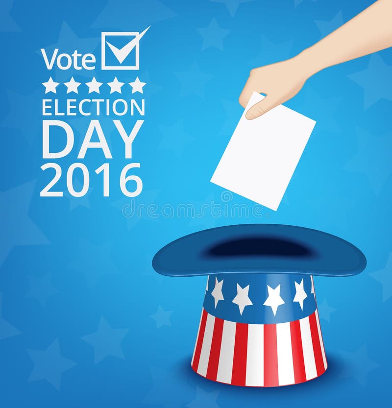 Voting Concept Hand Putting Paper Stock Vector - Illustration of icon ...