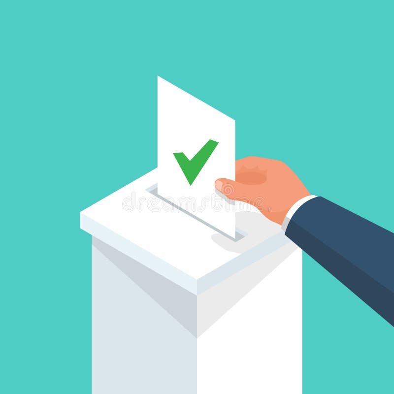 Voting Concept. Vector Illustration Isometric Design. Makes Choice ...
