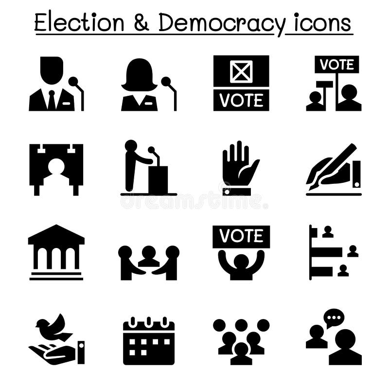 Voting ,Democracy , Election, Icon Stock Vector - Illustration of ...