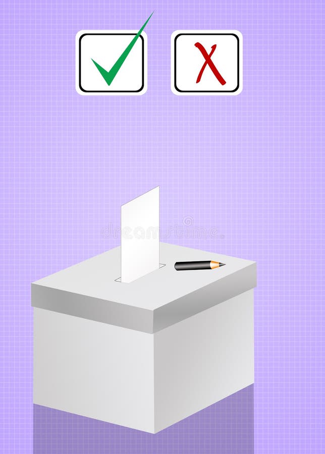 Voting election box stock illustration. Illustration of concept - 75579336