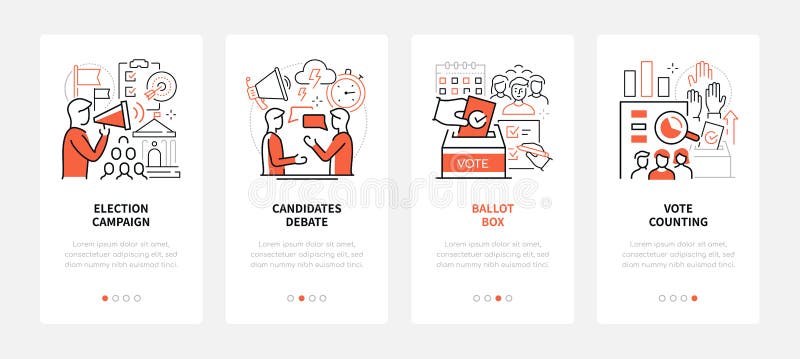 Voting and Election - Set of Modern Thin Line Design Icons Stock Vector ... Voting and Election - Set of Modern Thin Line Design Icons Stock Vector ...