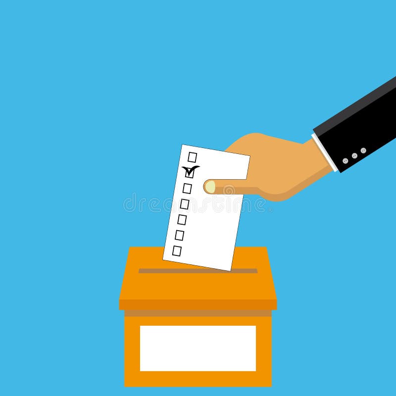 Voting in Elections in Vector Stock Vector - Illustration of check ...