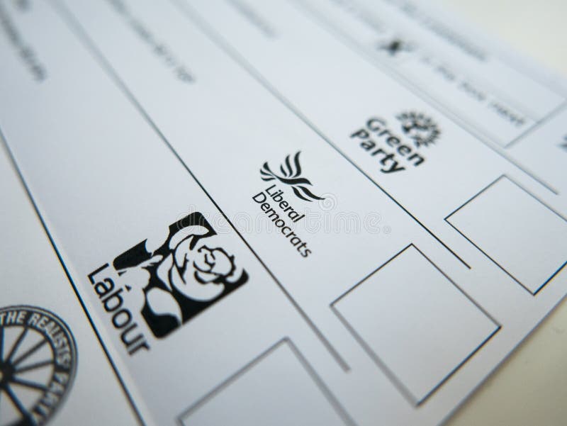 Voting Form with Liberal Democrats Logo Editorial Photography - Image ...
