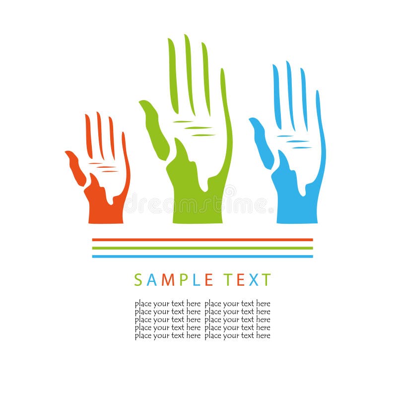 Voting hands stock vector. Illustration of diversity - 15830300