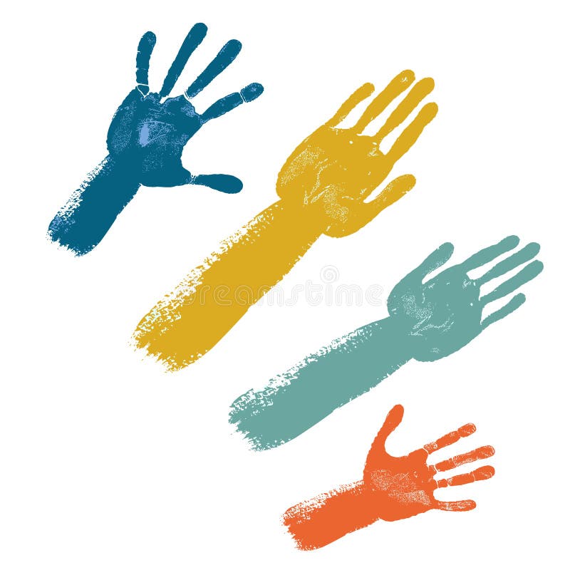 Voting hands stock vector. Illustration of hand, blue - 25074945