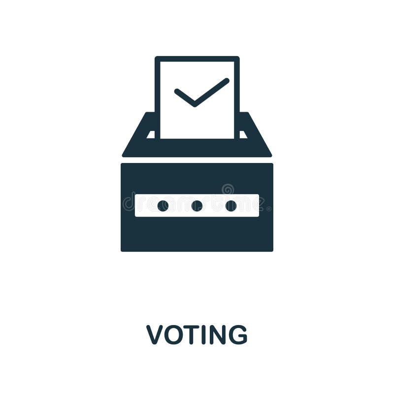 Voting Icon. Monochrome Simple Element from Civil Rights Collection ...