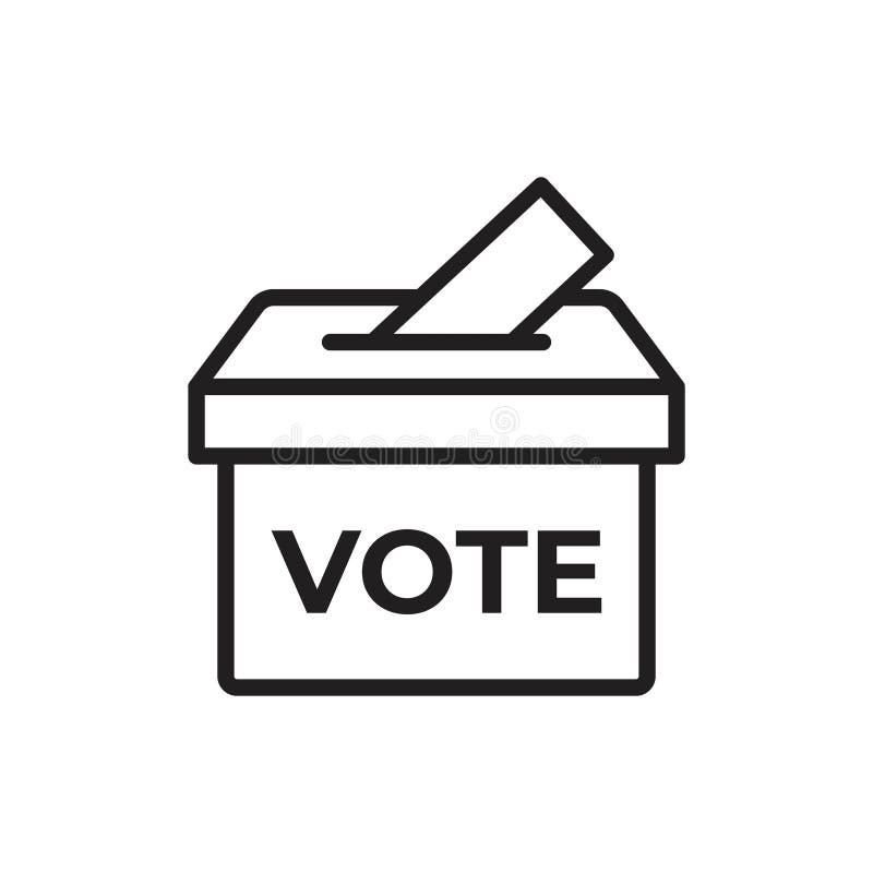 Voting Icon Simple Thin Outline Stock Illustration - Illustration of ...