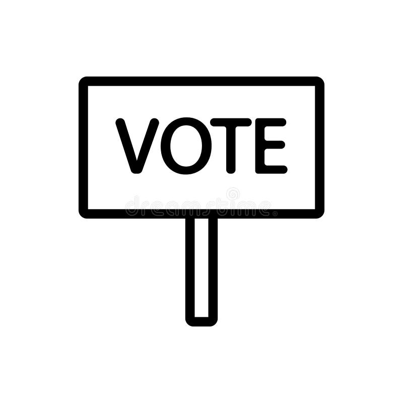 Election Voting Icon Vector. Isolated Contour Symbol Illustration Stock ...