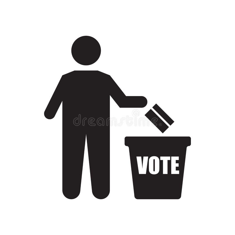 Voting Icon Vector Sign and Symbol Isolated on White Background, Voting ...
