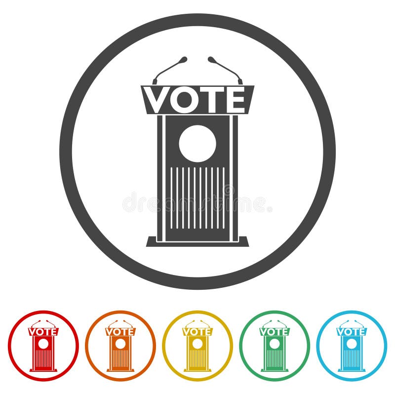 Voting logo. Vote icon stock vector. Illustration of design - 246505075