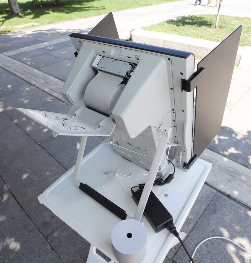 Voting Machine for Testing for Elections in Sofia, Bulgaria Stock Photo ...