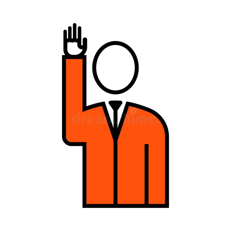 Voting Man Icon stock vector. Illustration of communication - 145505830
