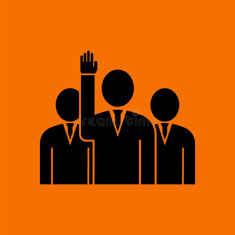 Voting Man with Men Behind Icon Stock Vector - Illustration of election ...