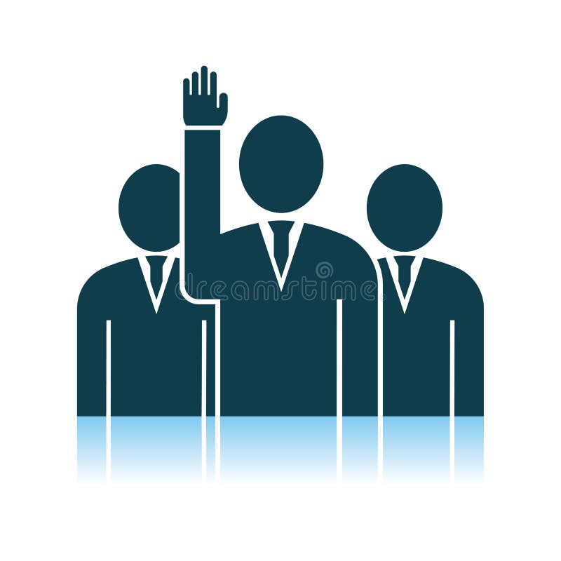 Voting Man with Men Behind Icon Stock Vector - Illustration of business ...