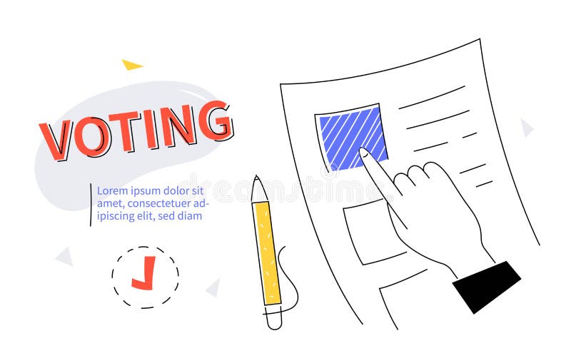 Voting and Election - Set of Modern Thin Line Design Icons Stock Vector ... Voting and Election - Set of Modern Thin Line Design Icons Stock Vector ...