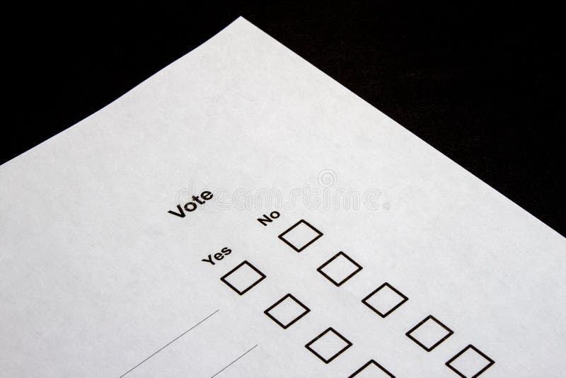 Voting-Multiple Selection Boxes Yes No Stock Illustration ...