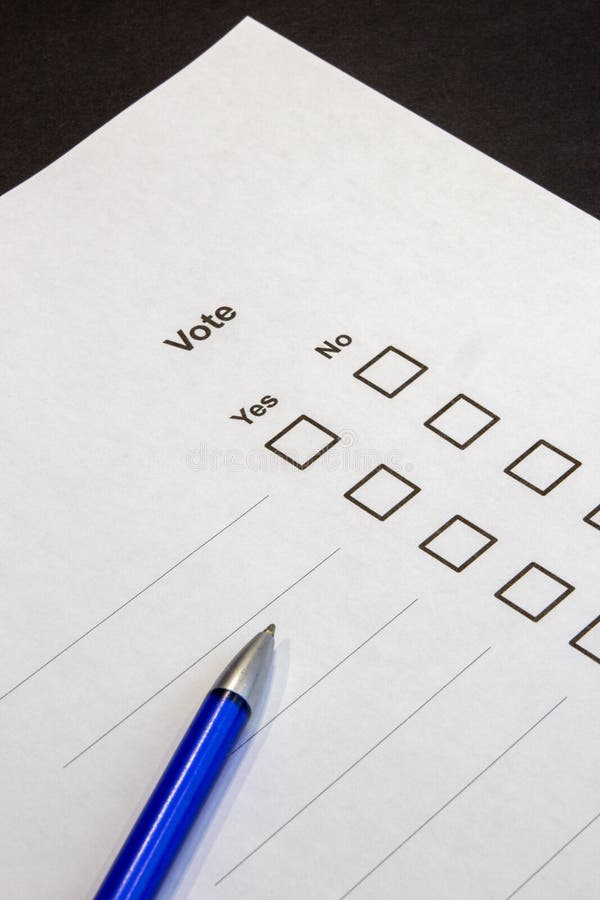 Voting-Multiple Selection Boxes Yes No Stock Image - Image of checkbox ...