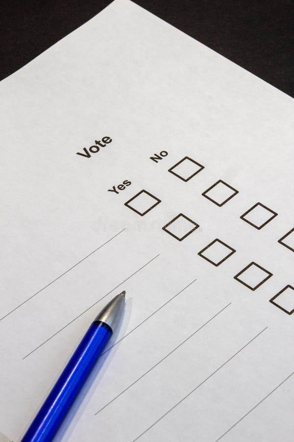 Voting-Multiple Selection Boxes Yes No Stock Image - Image of sign ...
