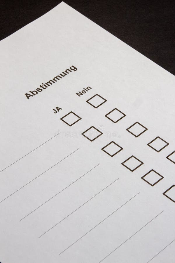 Voting-Multiple Selection Boxes Yes No Stock Image - Image of sign ...