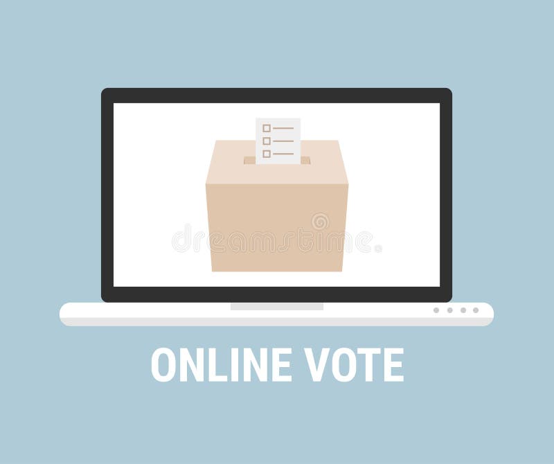 Voting Online Concept. Flat Style. Stock Vector - Illustration of flat ...