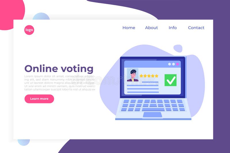 Voting Online, E-voting, Election Internet System Template. Stock ...