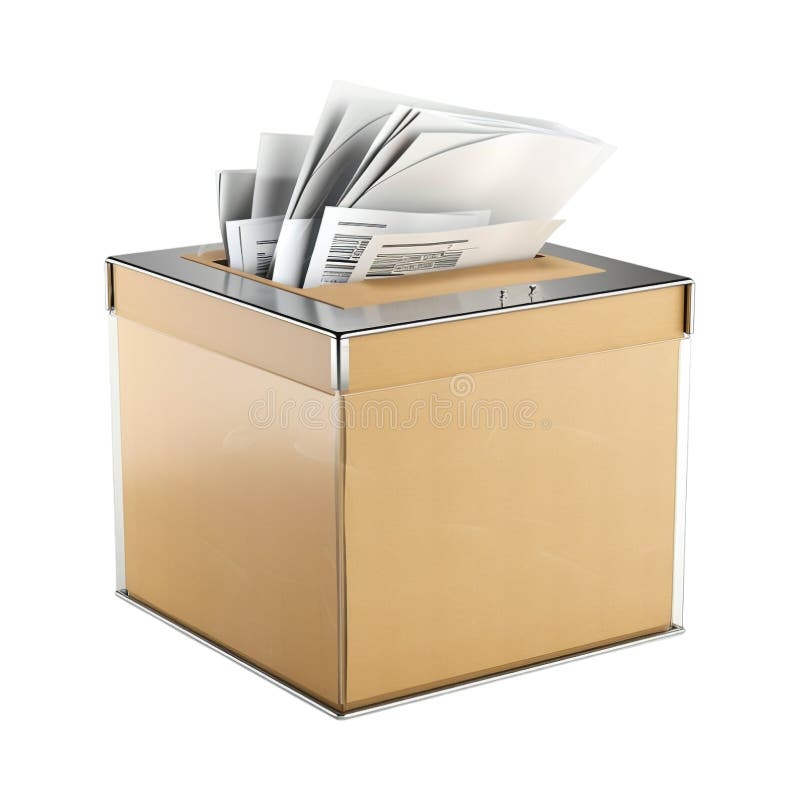 Voting Paper in a Balloting Box on Transparent Background - Ai ...