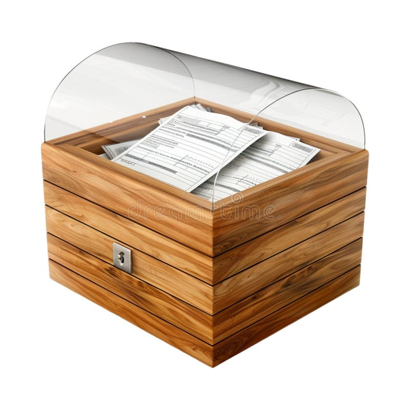 Voting Paper in a Balloting Box on Transparent Background - Ai ...